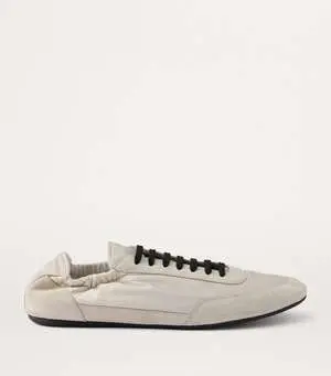 Prada Re-nylon And Suede Collapse Sneakers - Neutral