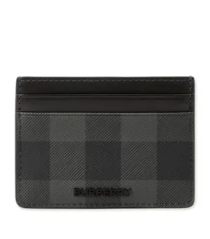 Burberry Check Card Holder Grey