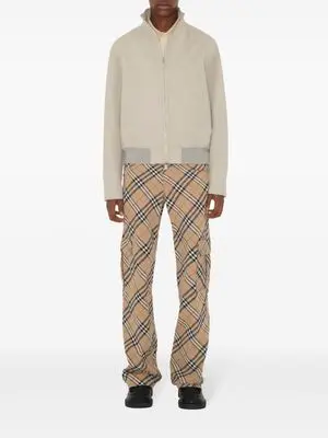 Burberry Checked Cargo Pants - Neutrals
