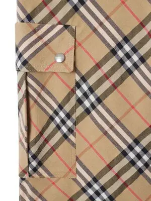 Burberry Checked Cargo Pants - Neutrals