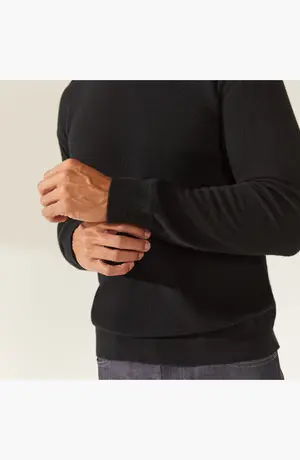 ITALIC Mateo Cashmere Crewneck Sweater - Black