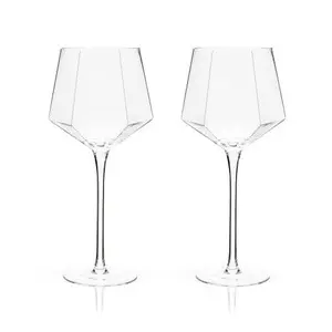 VISKI Seneca Crystal Wine Glasses Set Of 2 - Clear