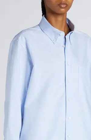 Moncler Cotton Button-down Shirt - Light Blue