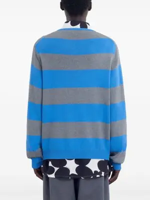 Marni Argyle Intarsia-knit Jumper - Blue