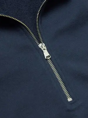 Sunspel Cotton-jersey Half-zip Sweatshirt