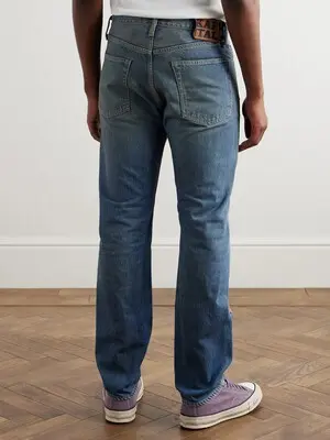 Kapital Monkey Cisco Speakeasy Slim-fit Distressed Denim Jeans