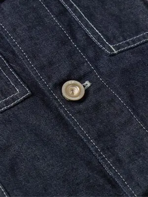 C.P. COMPANY Logo-appliquéd Denim Chore Jacket