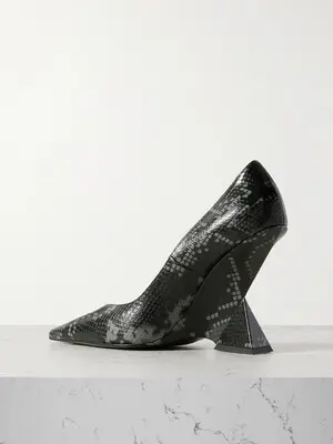 Attico Cheope Snake-effect Leather Pumps - Animal Print