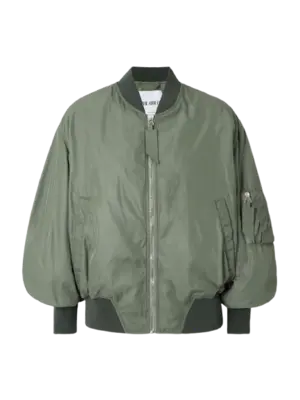 Attico Padded Satin-twill Bomber Jacket