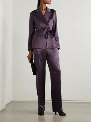 JOSEPH Joubert Silk-satin Blazer - Purple