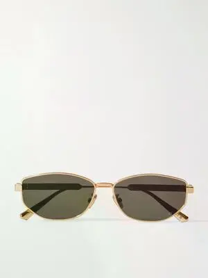 Dior Diorcannage B1u Oval-frame Sunglasses - Gold