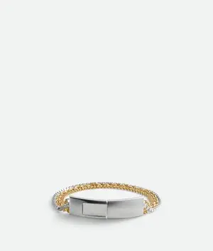 BOTTEGA  VENETA Chain Bracelet - Silver/yellow Gold