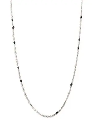 HOLLYWOOD SENSATION Black Onyx Beaded Necklace - Silver