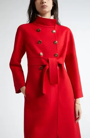 Valentino Garavani Double-breasted Wool-cashmere Belted Coat - Paris