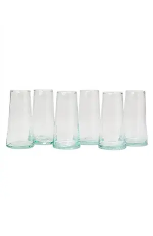 VERVE CULTURE Moroccan Champagne Glassset Of 6 - Clear