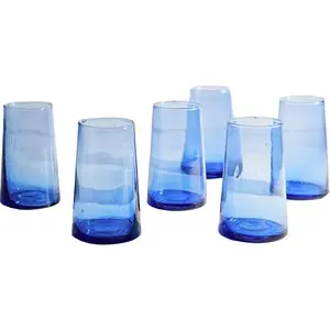 VERVE CULTURE Moroccan Cone Glass Large - Blue