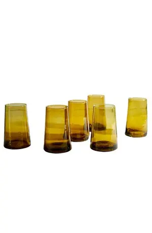 VERVE CULTURE Moroccan Cone Glass Large - Amber