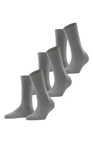 Falke 6-pack Cotton Blend Crew Socks - Grey Mix