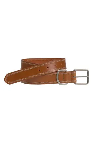 Johnston & Murphy Leather Belt - Tan