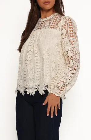 PETAL & PUP Kennedy Lace Overlay Top