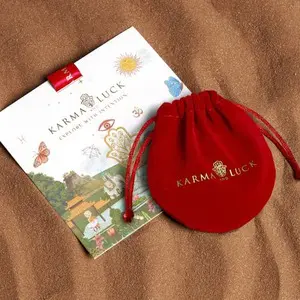 KARMA AND LUCK Red String Bracelet With Charms - Red/black/silver