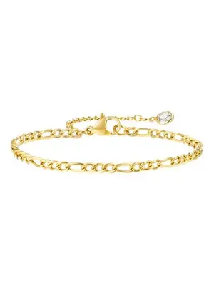 DLORIA Hollywood Sensation Classic Figaro Chain Bracelet - Gold