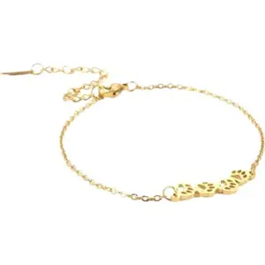 DLORIA Hollywood Sensation Paw Print Link Chain Bracelet - Gold