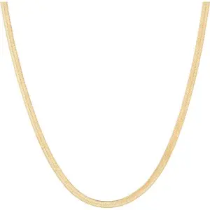DLORIA Hollywood Sensation Plated Snake Chain Necklace - Gold