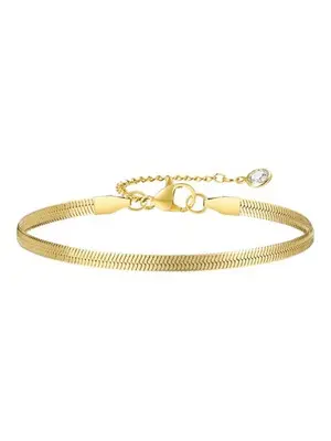 DLORIA Hollywood Sensation Adjustable Snake Chain Bracelet - Gold
