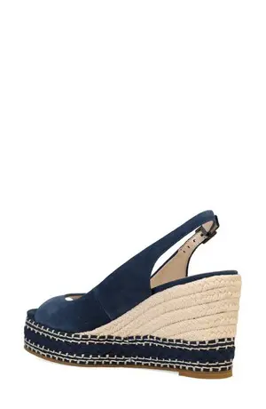 Pelle Moda Eleny Slingback Espadrille Wedge Sandal - Midnight