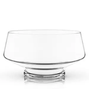 VISKI Raye Footed Heavy Base Punch Bowl - Clear