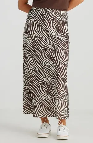 BRAVE+TRUE Corrine Bias Cut Maxi Skirt - Zigby