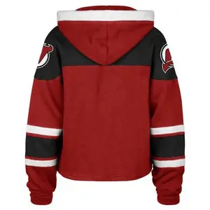 '47 New Jersey Devils Cropped Superior Lacer Pullover Hoodie