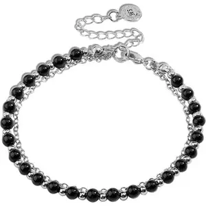 DLORIA Hollywood Sensation Beaded Friendship Bracelet - Silver