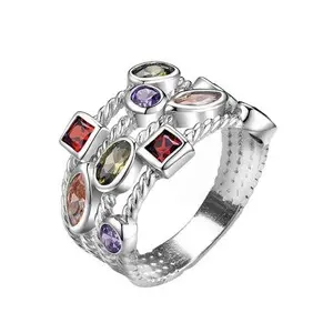 DLORIA Hollywood Sensation Stacked Ring - Silver