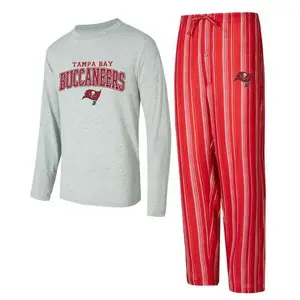 CONCEPTS SPORT Tampa Bay Buccaneers Petition Long Sleeve T-shirt & Pants Sleep Set - Red