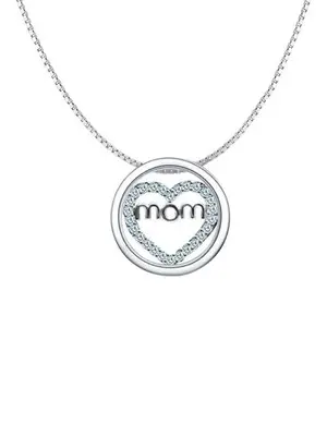 DLORIA Hollywood Sensation Heart Pendant Necklace - Silver
