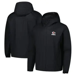 DUNBROOKE Kansas City Chiefs Tropic Waterproof Packable Full-zip Hoodie Jacket - Black