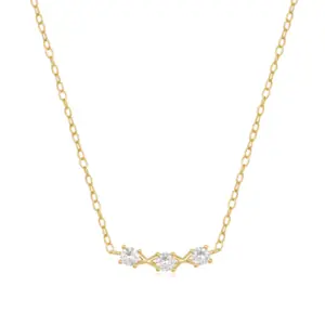 DLORIA Hollywood Sensation Adora Necklace With Cubic Zirconia - Gold