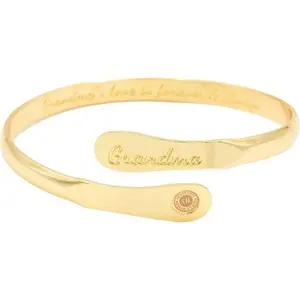 DLORIA Hollywood Sensation Engraved Cuff Bracelet - Gold