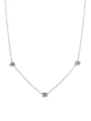 DLORIA Hollywood Sensation Love Knot Necklace - Silver