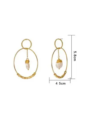 DLORIA Hollywood Sensation Pearl Hoop Earrings