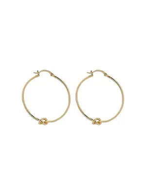 DLORIA Hollywood Sensation Knot Hoop Earrings - Gold