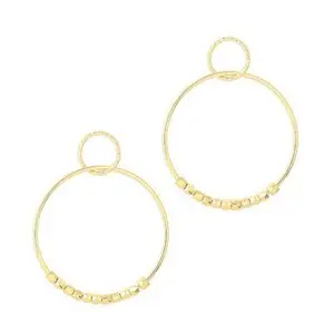 DLORIA Hollywood Sensation Hoop Dangle Earrings - Gold