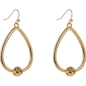 DLORIA Hollywood Sensation Love Knot Water Drop Hoop Earrings - Gold
