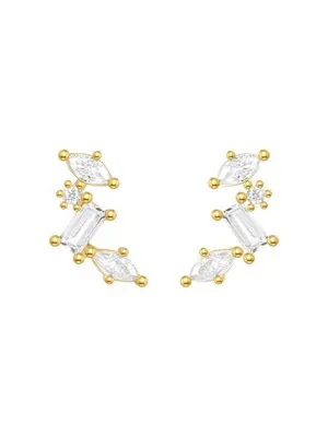 DLORIA Hollywood Sensation Celestial Cluster Earrings - Gold