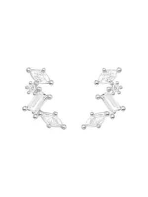 DLORIA Hollywood Sensation Celestial Cluster Earrings - Silver