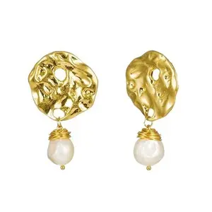 DLORIA Hollywood Sensation Baroque Pearl Drop Earrings