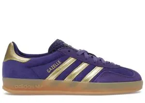 Adidas Gazelle Indoor West Nyc Wizard Sneakers - Collegiate Purple/gold Metallic/gum 3