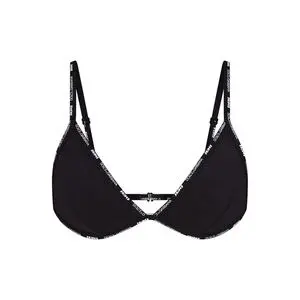 SKIMS X Dolce&gabbana Cotton Jersey Triangle Bralette - Onyx